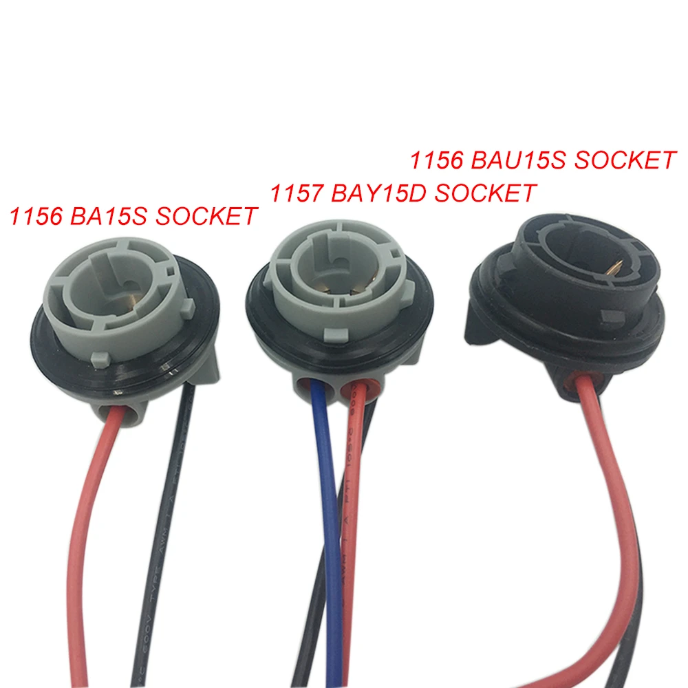 YSY 1X 1156 BA15S BAU15S adapter car auto Led Bulb Socket Connector Pre ...