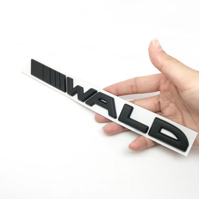 Wald Car Logo Toyota WALD Logo Emblem Universal Latter Black Bison
