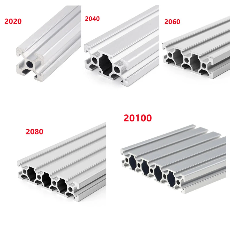 1/2pcs/lot 2020 2040 2060 2080 20100 Aluminum Profile Extrusion 100mm ...