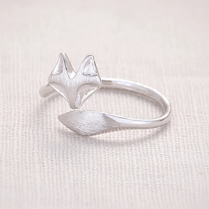 SMJEL-Trendy-Animal-Fox-Rings-for-Women-Fashion-Lovely-Fox-With-Long ...