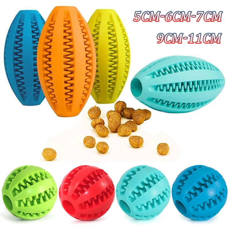 Dog Toys Stretch Rubber Leaking Ball Funny Interactive Pet Tooth ...