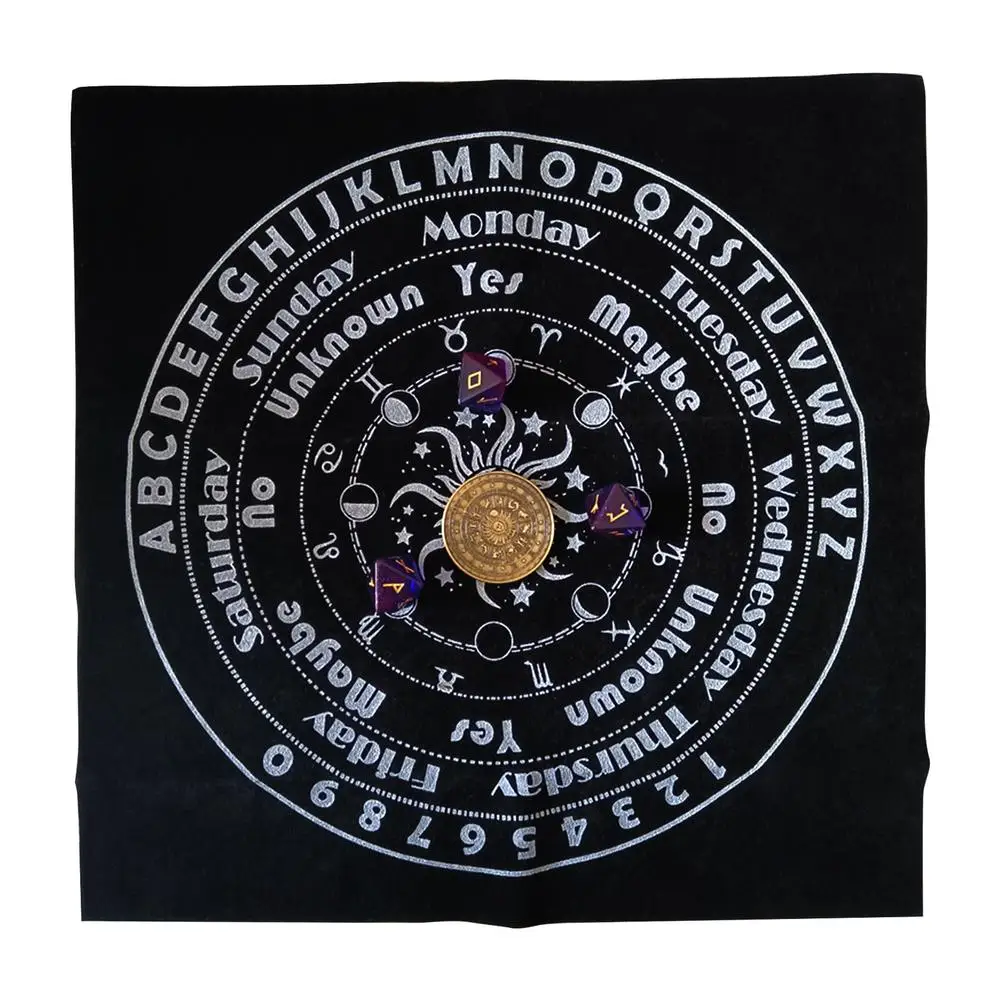 Tarot Tablecloth Divination Tarot Card Pad Pendulum Magic Pentacle ...