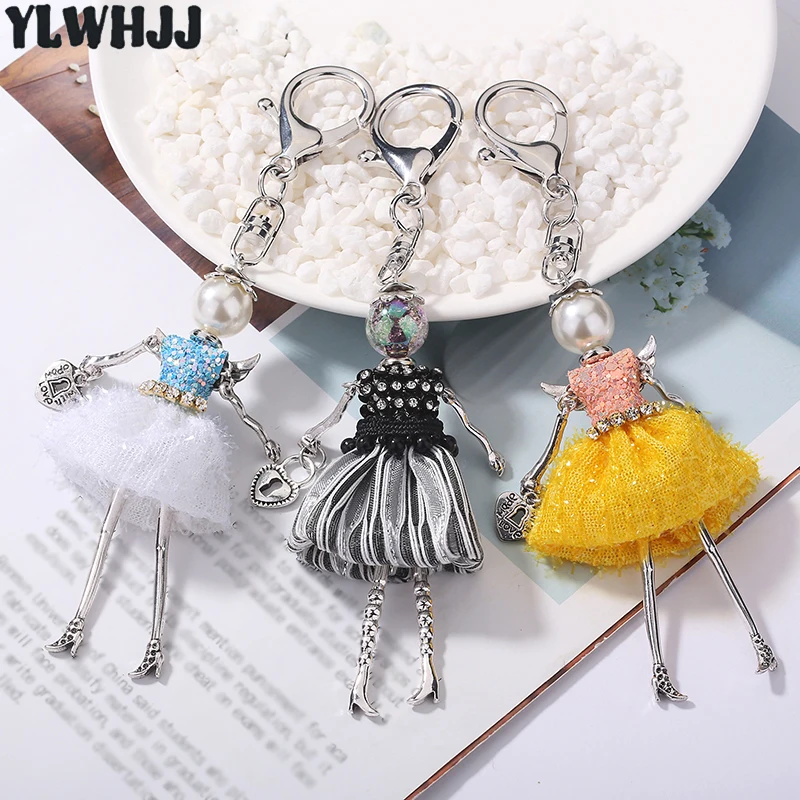 YLWHJJ brand new bag keychain for women doll key ring cute car pendant ...