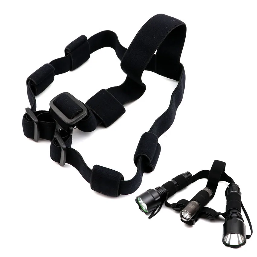 Flashlight headband head strap band Adjustable Nylon Head Strap Belt ...