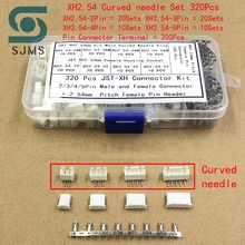 JST 터미널 키트 와이어 헤더 하우징 어댑터, XH2.54 2p 3p 4p 5p 핀 커넥터 플러그, 스트레이트 니들 TJC3, 2.54mm 피치, 230 개, 320 개