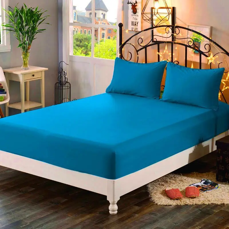 LAGMTA-1pc-100-Polyester-Solid-Fitted-Sheet-Mattress-Cover-Four-Corners ...