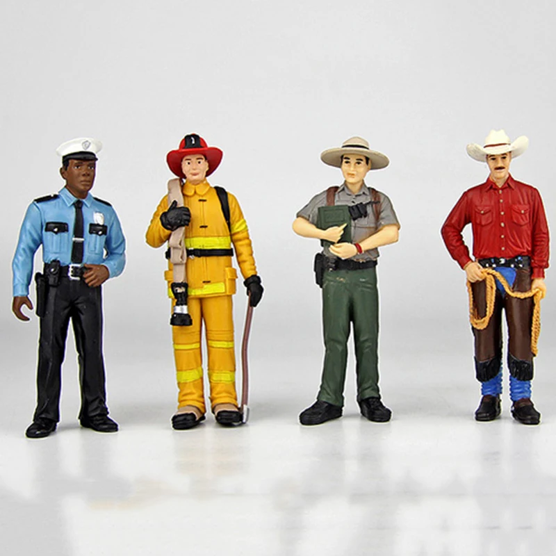Original-1-18-Car-Model-Doll-Police-Cowboy-Fireman-Ranger-Static-Resin ...
