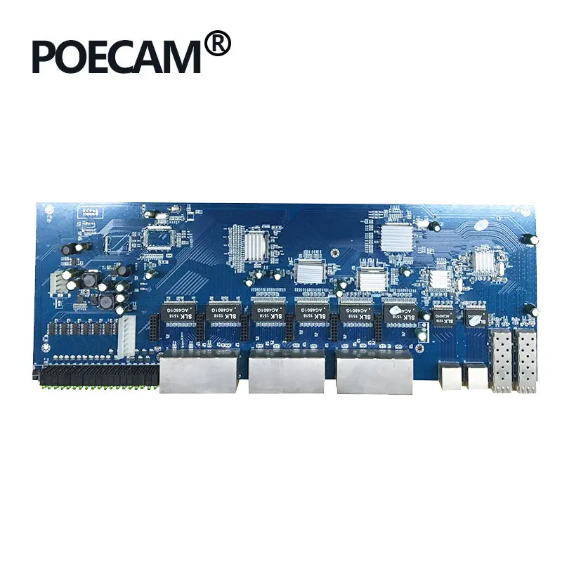 26port POE Switch PCBA module 24ports 100Mbps 2port Uplink Gigabit ...