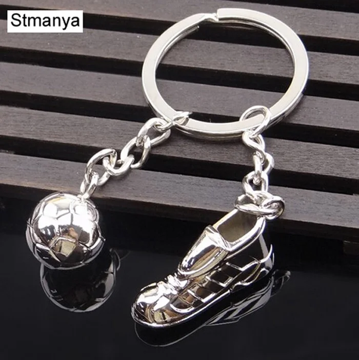 Fashion football Metal Keychain men gift Key chain Soccer Shoes and ...