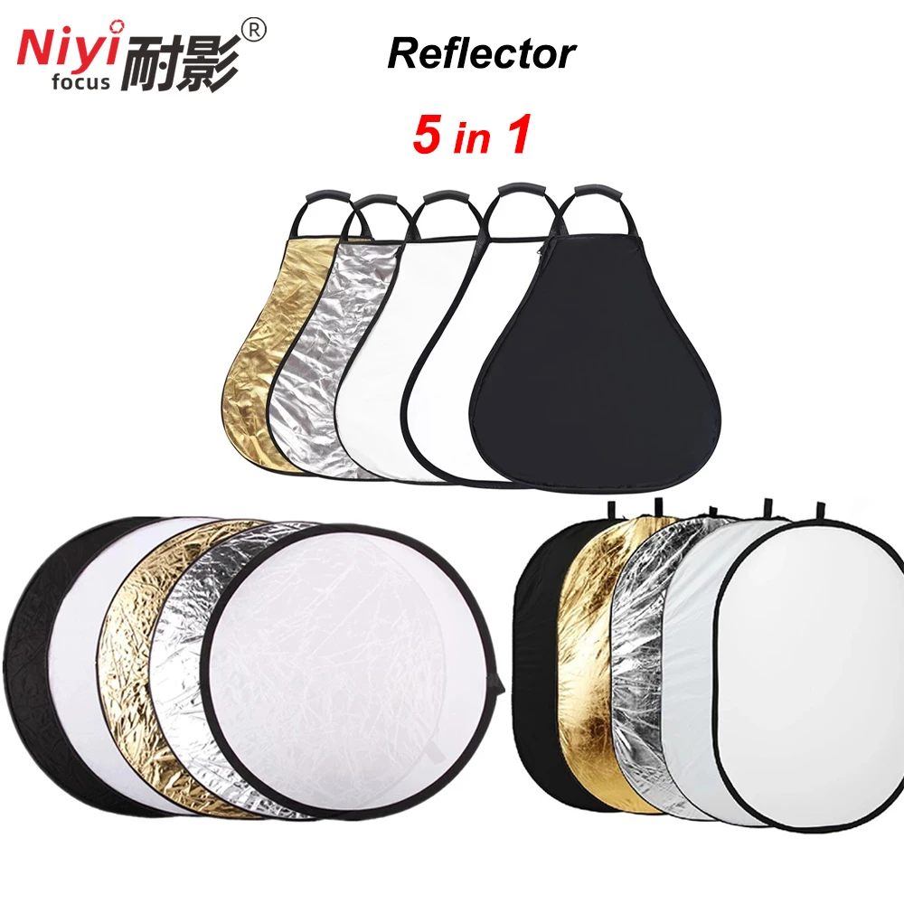 Photography Reflector 5 in 1 Gold Silver Black White Translucent ...