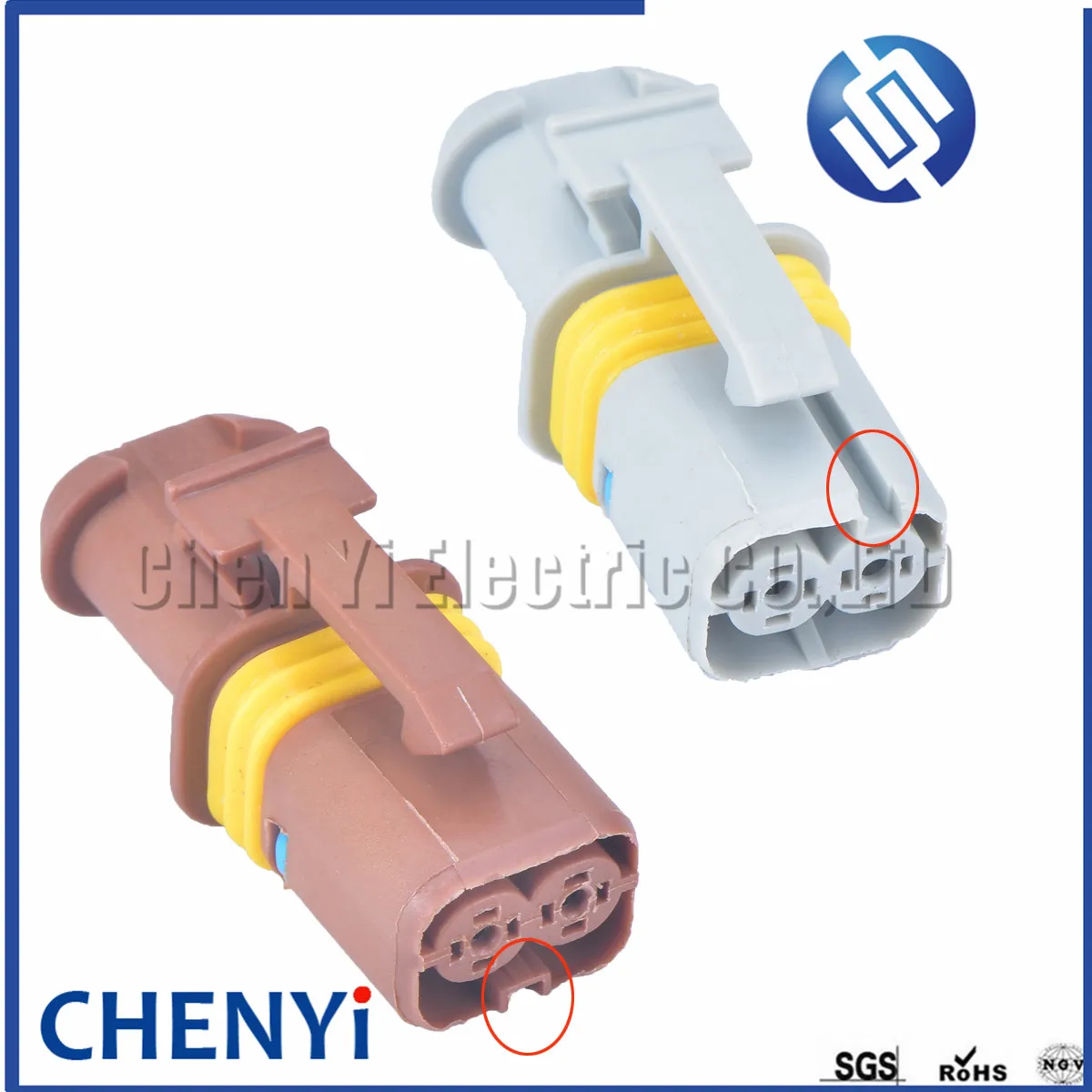 1-set-2-Pin-Waterproof-Connector-18286000002-Electrical-Lear-Connectors ...