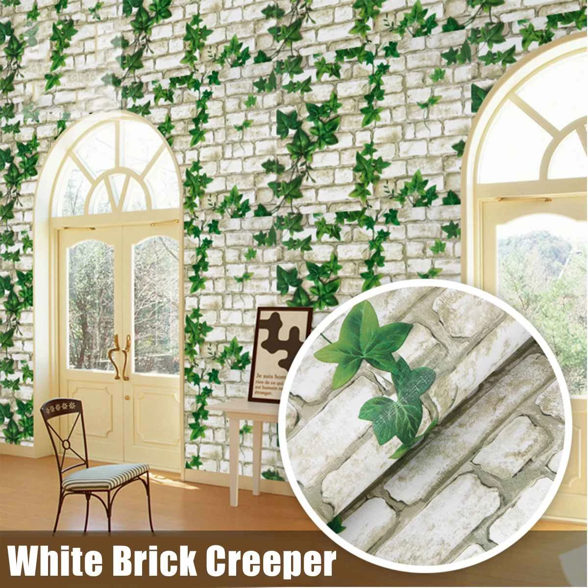 10M PVC brique Stickers muraux 3D étanche papier brique pierre papier ...