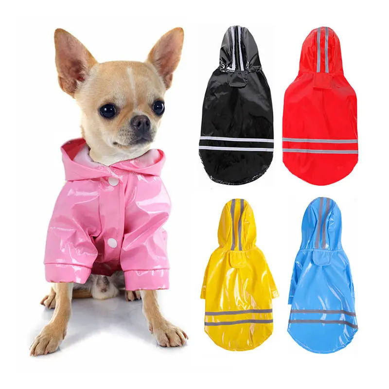 new-pet-rain-gear-pu-reflective-lovely-raincoat-with-fashion-designer ...