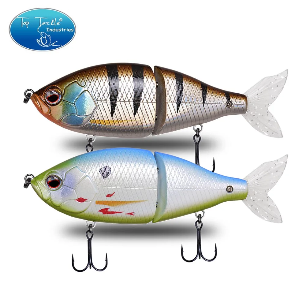 swimbait sinking fishing lure with soft tail jointed bait for bass pike ...