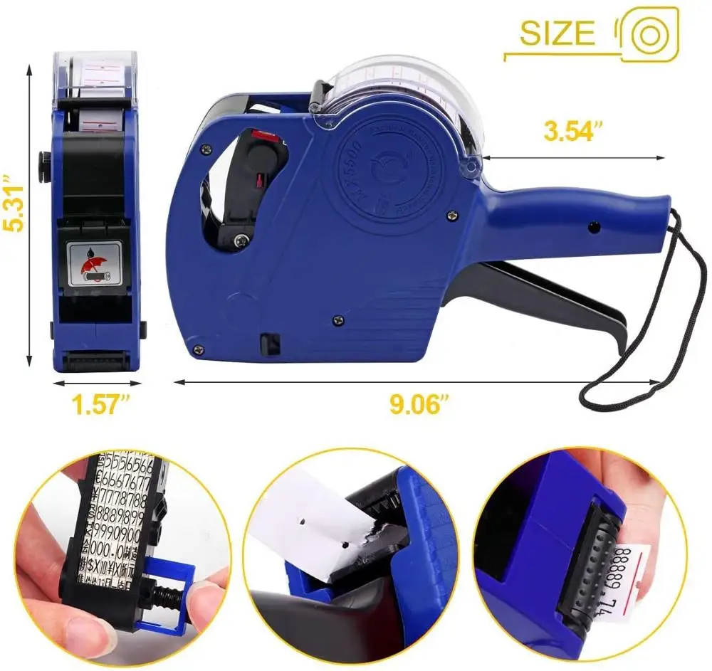 Cloth Price Tags Motex MX-5500 New Version 1 Line 8 Digits Price Tag ...
