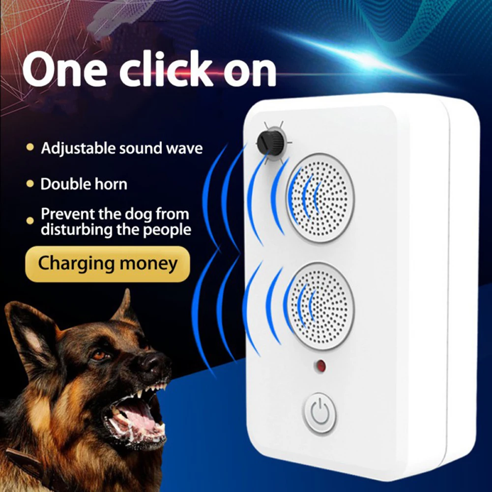 Ultrasonic Bark Stopper Outdoor Dog Repeller Shop Garage Anti ...