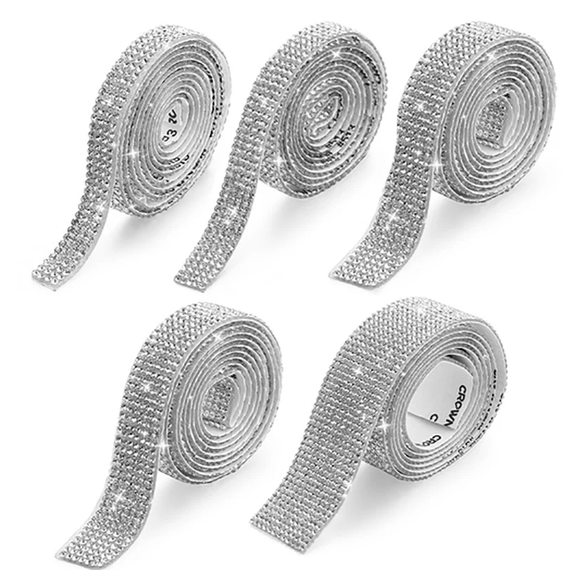Rhinestone Diamond Sticker Self-adhesive Crystal Ribbon Trim Tape Car ...