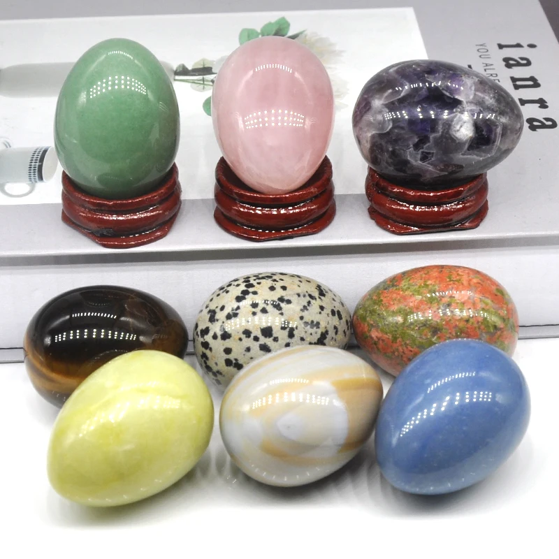 30x40mm Egg Shaped Stones Natural Gemstone Hand Polished Craft Gifts ...