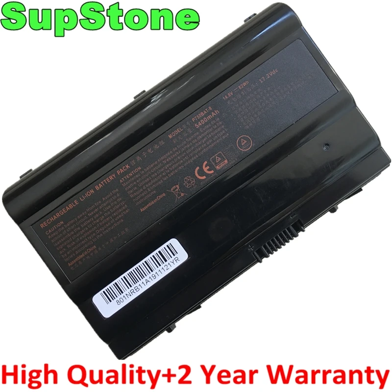 SupStone Genuine P750BAT-8 Battery For Clevo P750ZM P750S P751 P751ZM ...