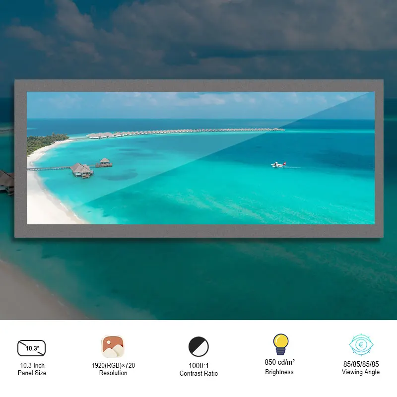 Original hannstar HSD103KPW2 A10 10.3 Polegada longa faixa de exibição ...