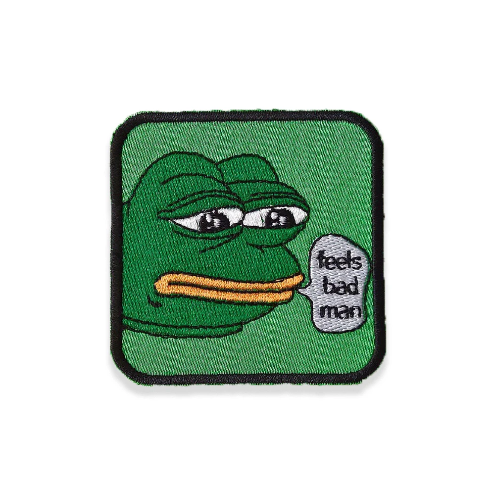 Cute Square Epe The Frog Patches Meme Patch Feels Bad Man Hook And Loop ...