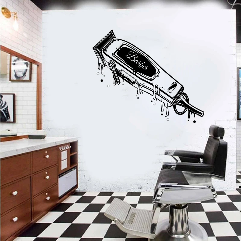 Graffiti-Barber-Hair-Clippers-Trimmers-Drip-Wall-Sticker-Haircut ...