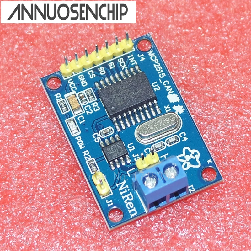 Placa de módulo CAN Bus MCP2515 TJA1050, receptor SPI para controlador ARM 51 MCU, nuevo ...