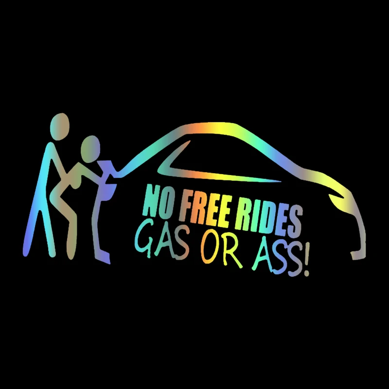 S52143-Car-Stickers-Vinyl-Decal-No-Free-Rides-JDM-Motorcycle-Decorative ...