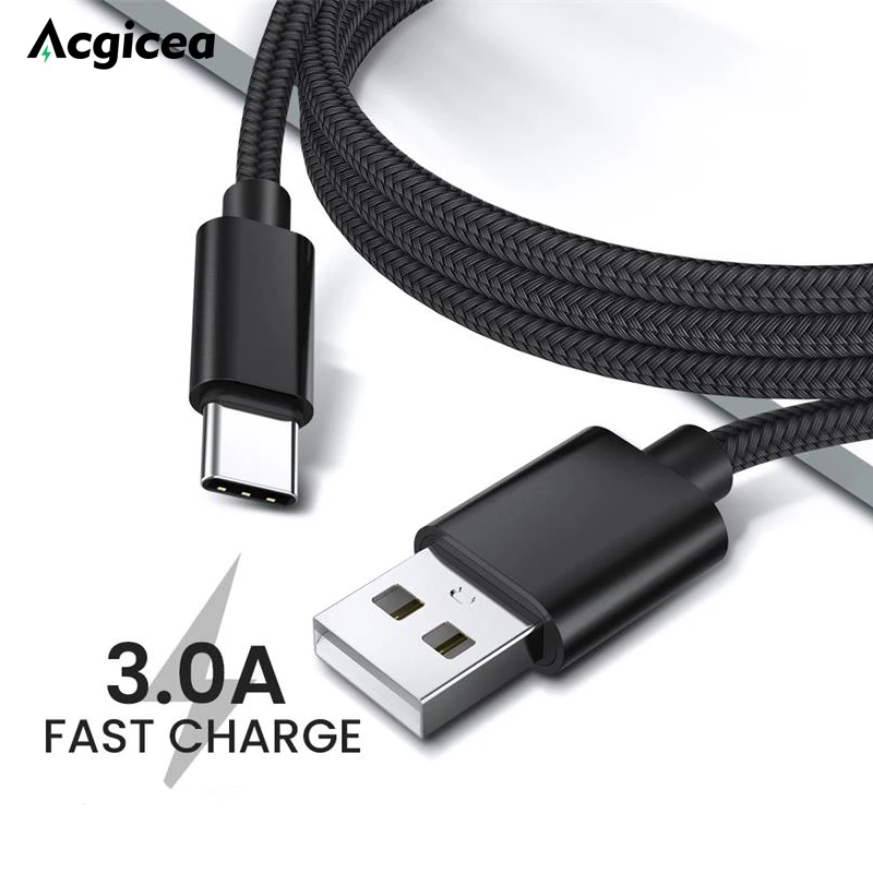 3A Type C Micro USB Phone Charger Charging Cable Cord Quick Charge ...