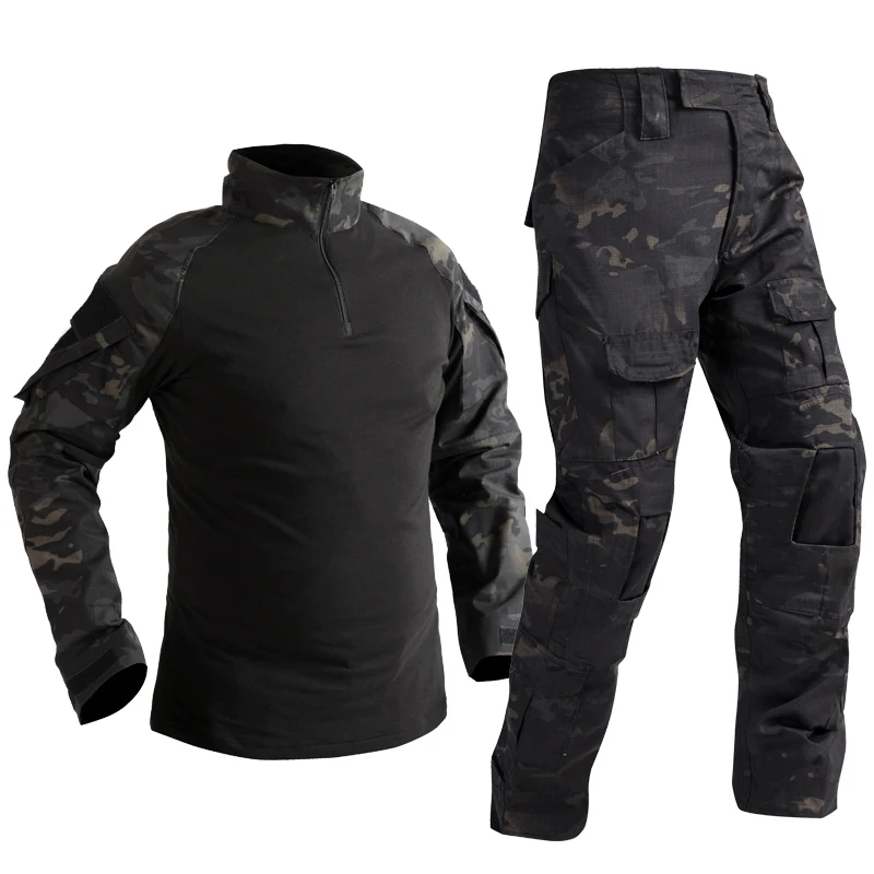Camisa de combate de camuflaje para hombres, traje táctico militar ...