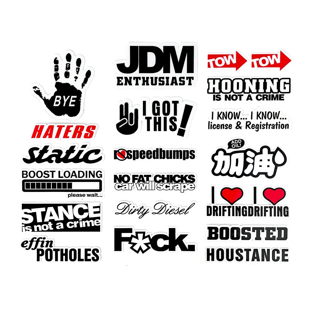 Car-Styling-Reflective-Funny-JDM-Sticker-Label-Motorcycle-Stickers ...