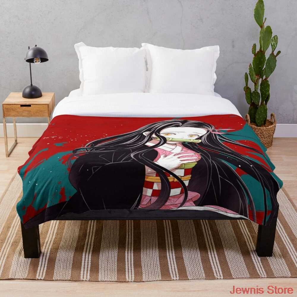 Nezuko Demon Slayer Kimetsu No Yaiba Throw Blanket Super Soft Printing ...
