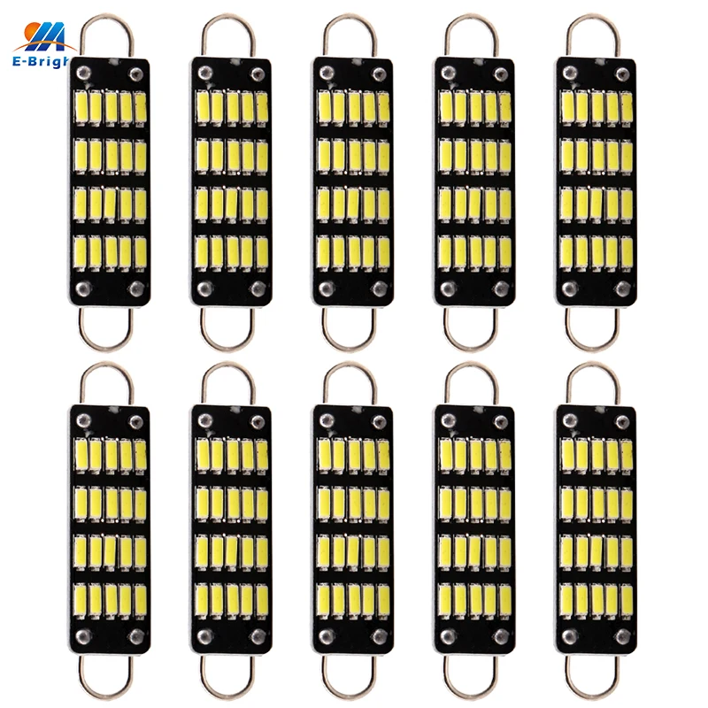 10PCS Festoon C5W Led Rigid Loop 44MM Dome Map Light Car Bulbs 12VDC ...