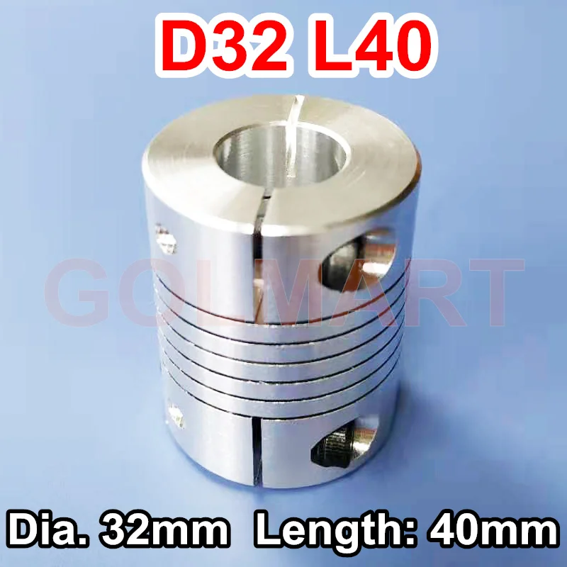 1PCS D32 L40 Motor Jaw Shaft Coupling Bore 6 to 8 10 11 12 14 15 16MM ...
