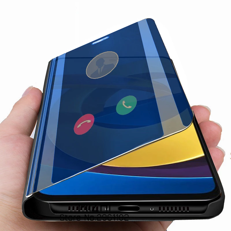 For Poco M4 Pro 5g Case Smart Mirror Flip Cases Cover For Xiaomi Poco ...