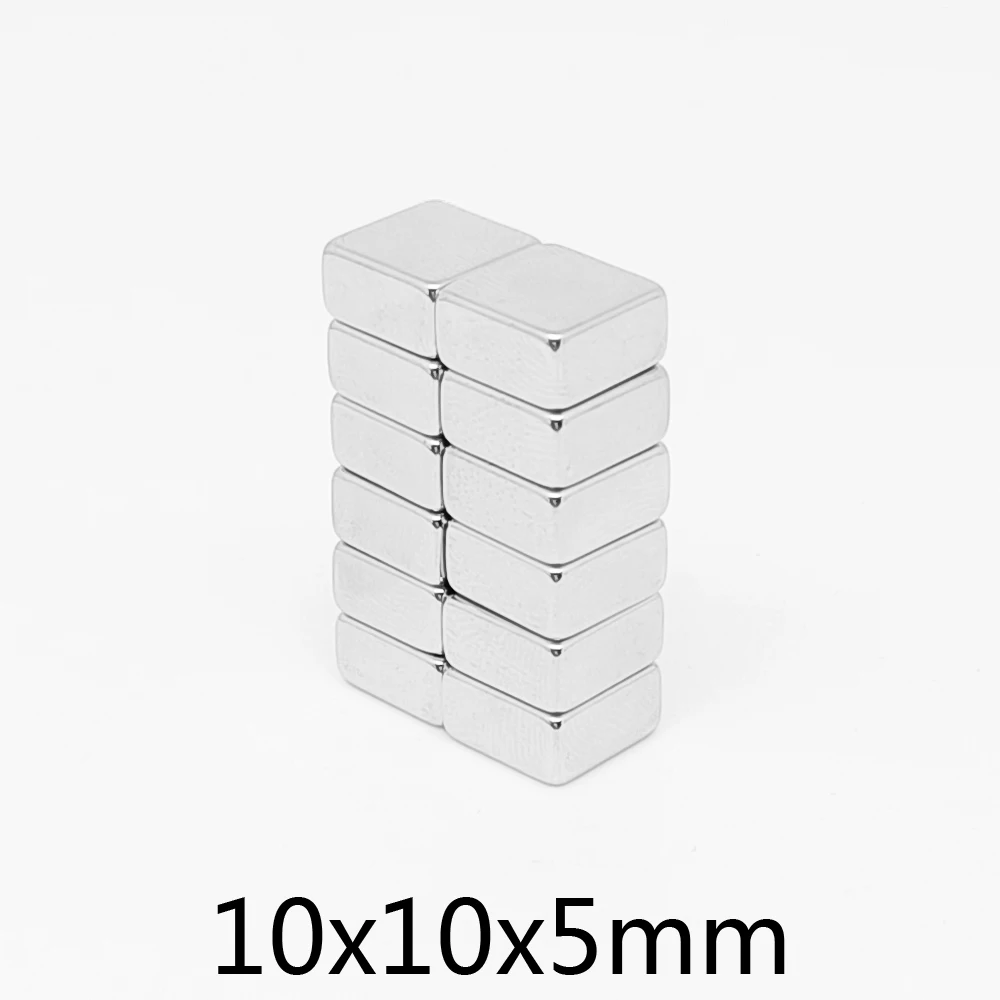 10/20/30/50/100PCS 10x10x5 mm Block Rare Earth Neodymium Magnet 10*10*5 ...