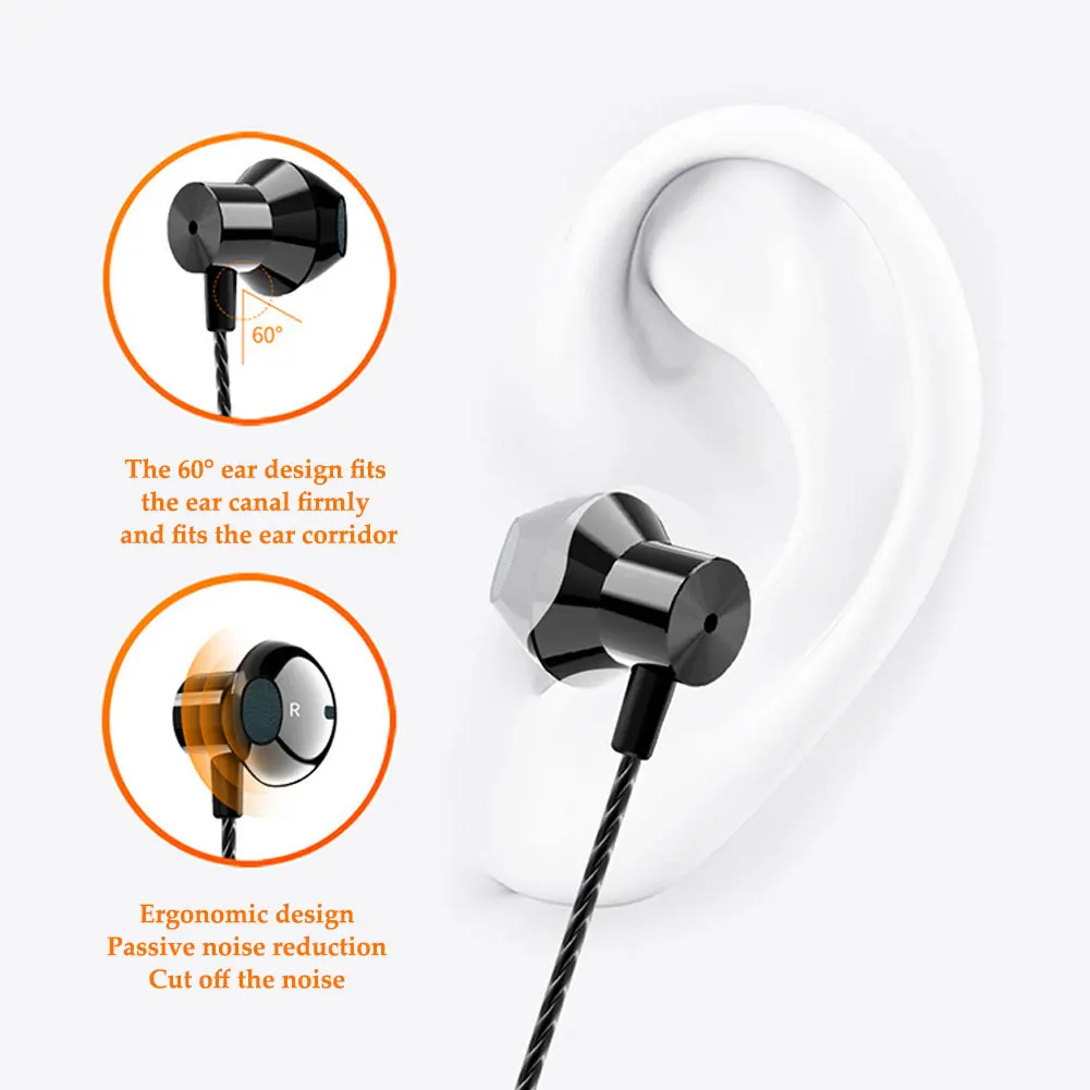 Ergonomic Metal Type C In-Ear Earphones Ergonomic Lightweight Metal ...