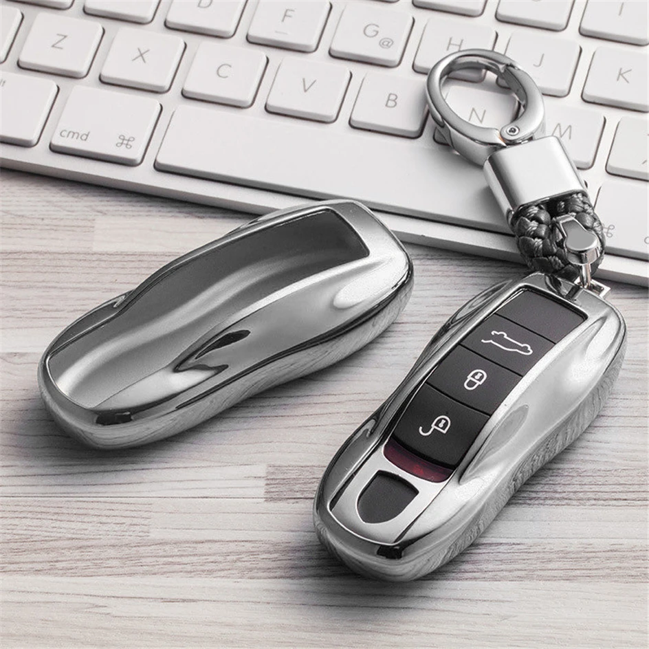 Capa De Chave De Carro Macia Em Tpu, Capa Com Chave, Chaveiro, Tecido À ...