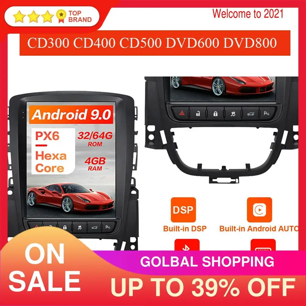 For Opel Astra J CD300 CD400 CD500 DVD600 DVD800 Android 9.0 Car GPS ...