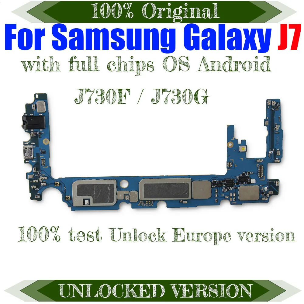 오리지널 마더보드, 삼성 갤럭시 J7 프로 J730F J730G 용, 공장 풀칩 잠금 해제, 안드로이드 OS 로직 보드|휴대폰 ...