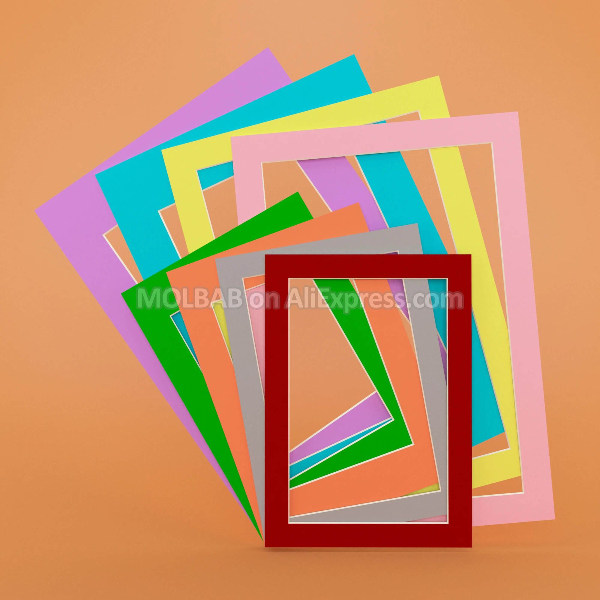 A3A4A5 Photo Mats Dark Red/Gray/Orange/Green/Pink/Yellow/Blue/Purple ...