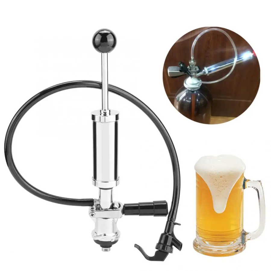 4-In-1-Beer-Keg-Coupler-Party-Pump-Heavy-Duty-Beer-Keg-Tap-Pump-with ...