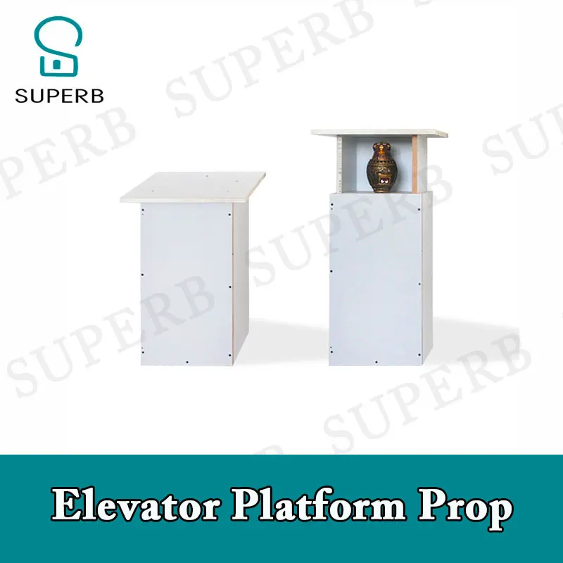 Superb Escape Room Game Props Elevator Platform Prop Wood Box Rise Up ...