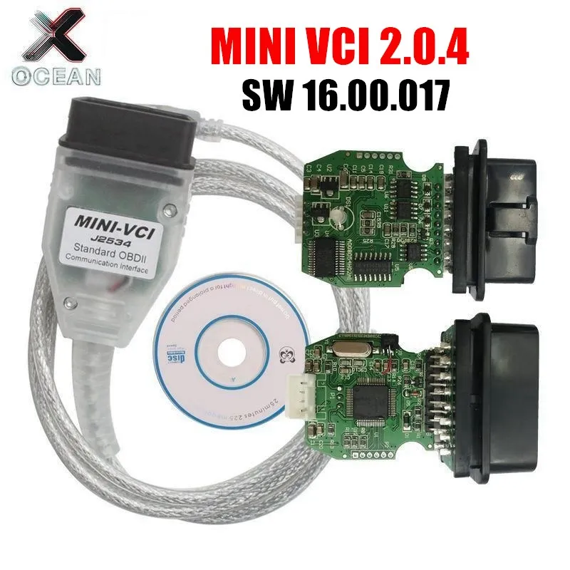 Real Firmware V2.0.4 MINI VCI Newest V16.00.017 MINI-VCI FTDI FT232RL ...