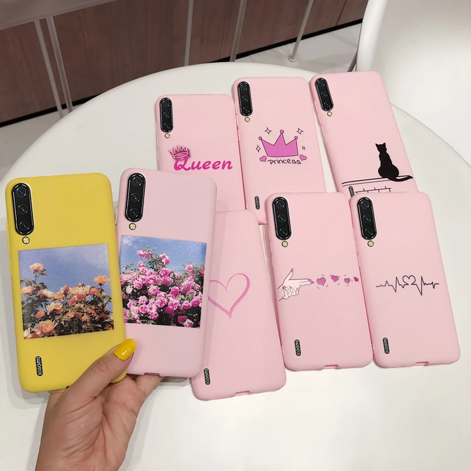 For Xiaomi Mi Cc9e A3 Xiaomi Cc9 A3 Lite Case Cover Cool Cartoon Floral ...