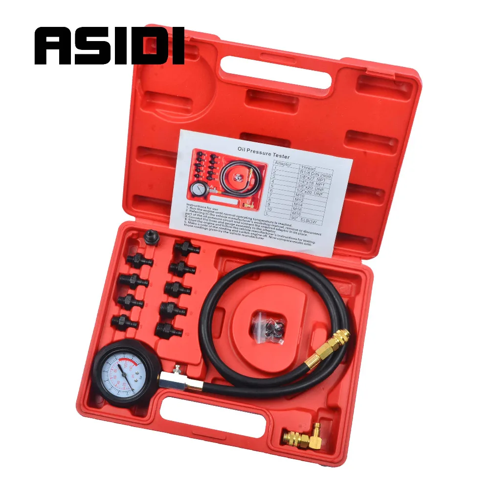 Engine Oil Pressure Test Kit Tester Low Oil Warning Devices Car Garage ...
