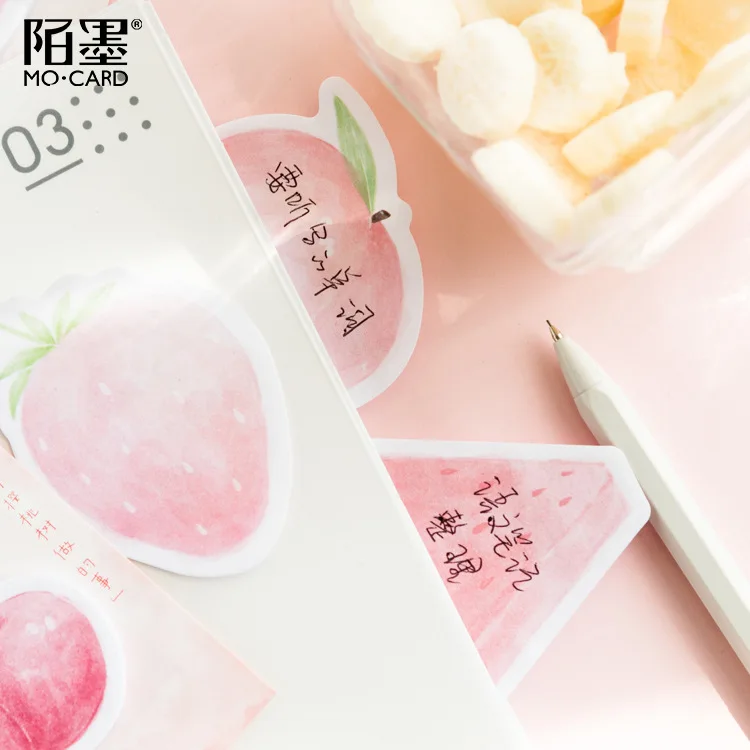 30 Sheets/pad Fresh Fruits Kawaii Memo Pad Sticker Self-stick Note ...