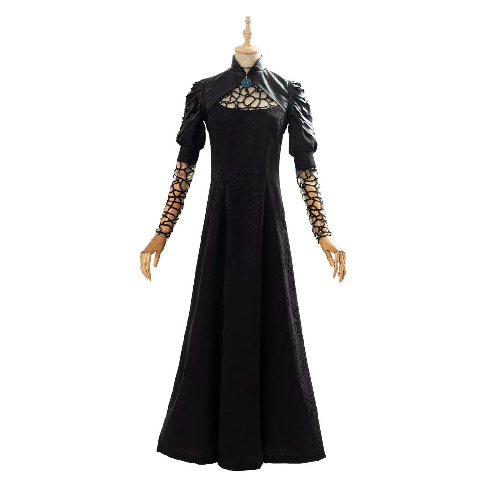 The Witcher Yennefer Long Dress Cosplay Black Costume For Women ...