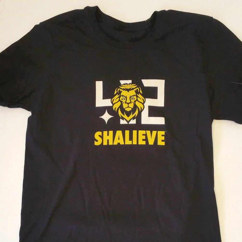 'Shalieve' 412 camiseta negra para hombre Camiseta informal para la ...