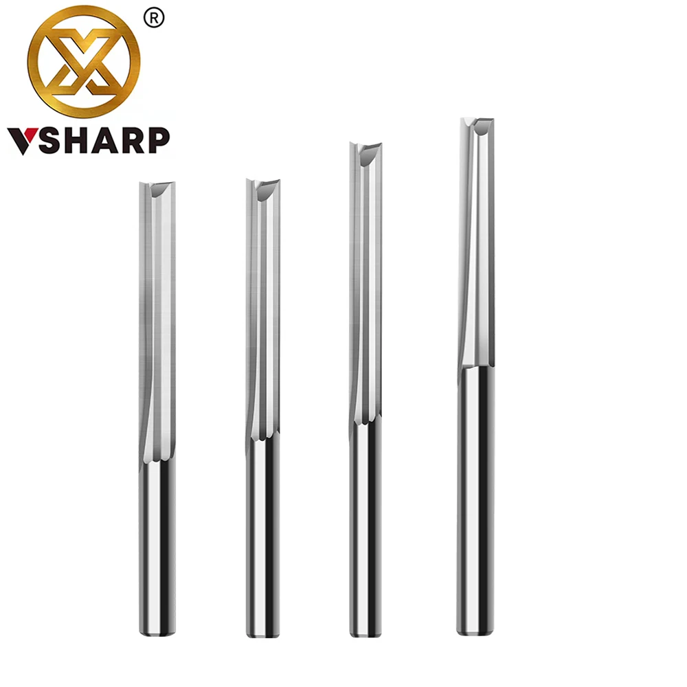 Vsharp 3.175 /4 mm Double Flutes Groove Straight End Mill Tungsten ...